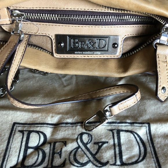 Be & D | Bags | Bed Tan Leather Shoulder Bag Wsilver Grommets | Poshmark